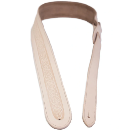 Johnny Roadhouse Music - LeatherGraft Celtic Embossed Natural Guitar Strap